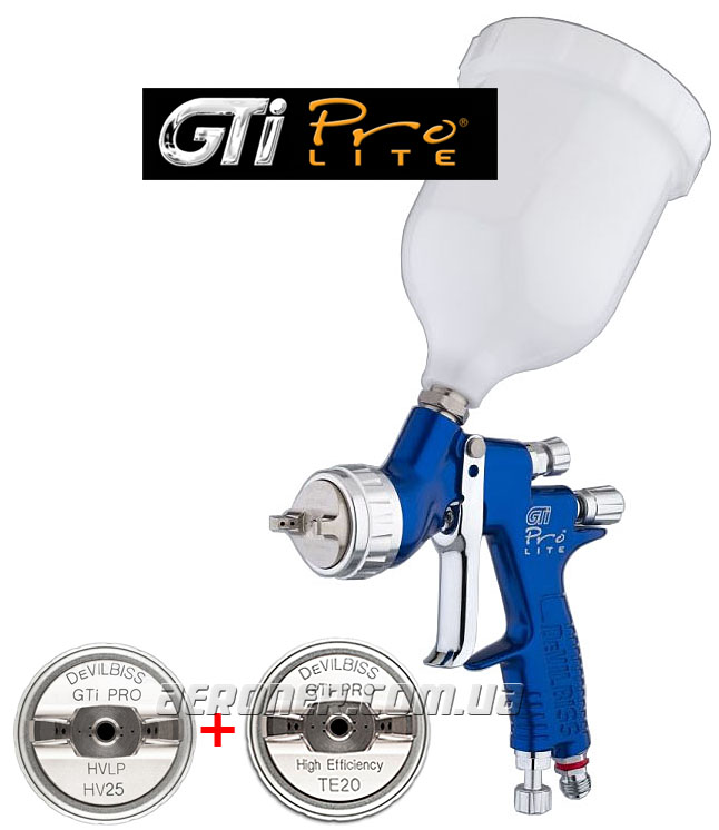 Краскопульт DeVilbiss GTi ProLite Dual Pack HV25+TE20 купить в Украине ...